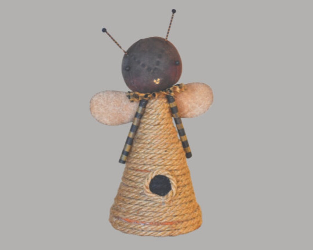 Primitive Spring Bee Skep Rustic Farmhouse Bumblebee Doll by Chickadee ...