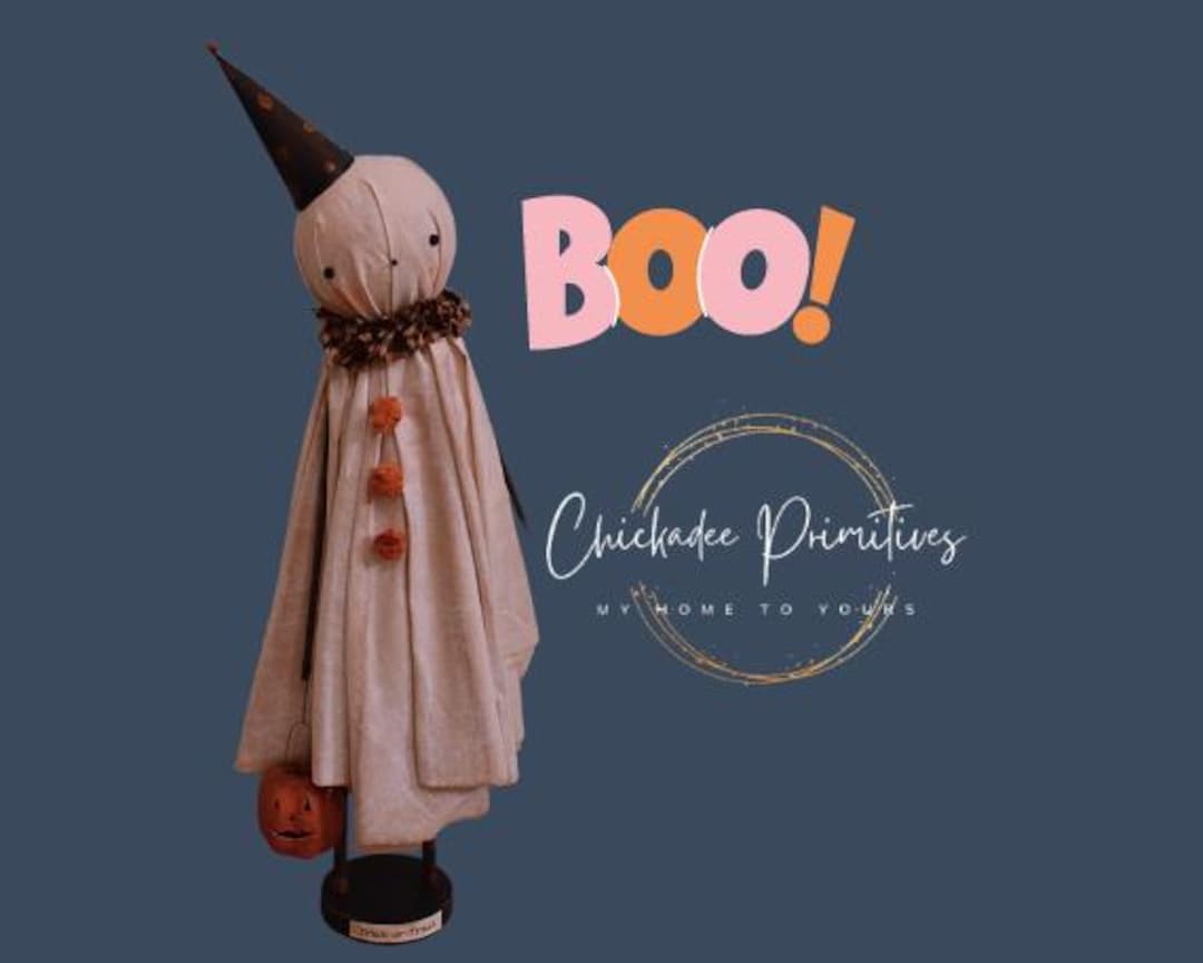 Primitive Farmhouse Halloween Ghost Doll PATTERN Only!! - Etsy