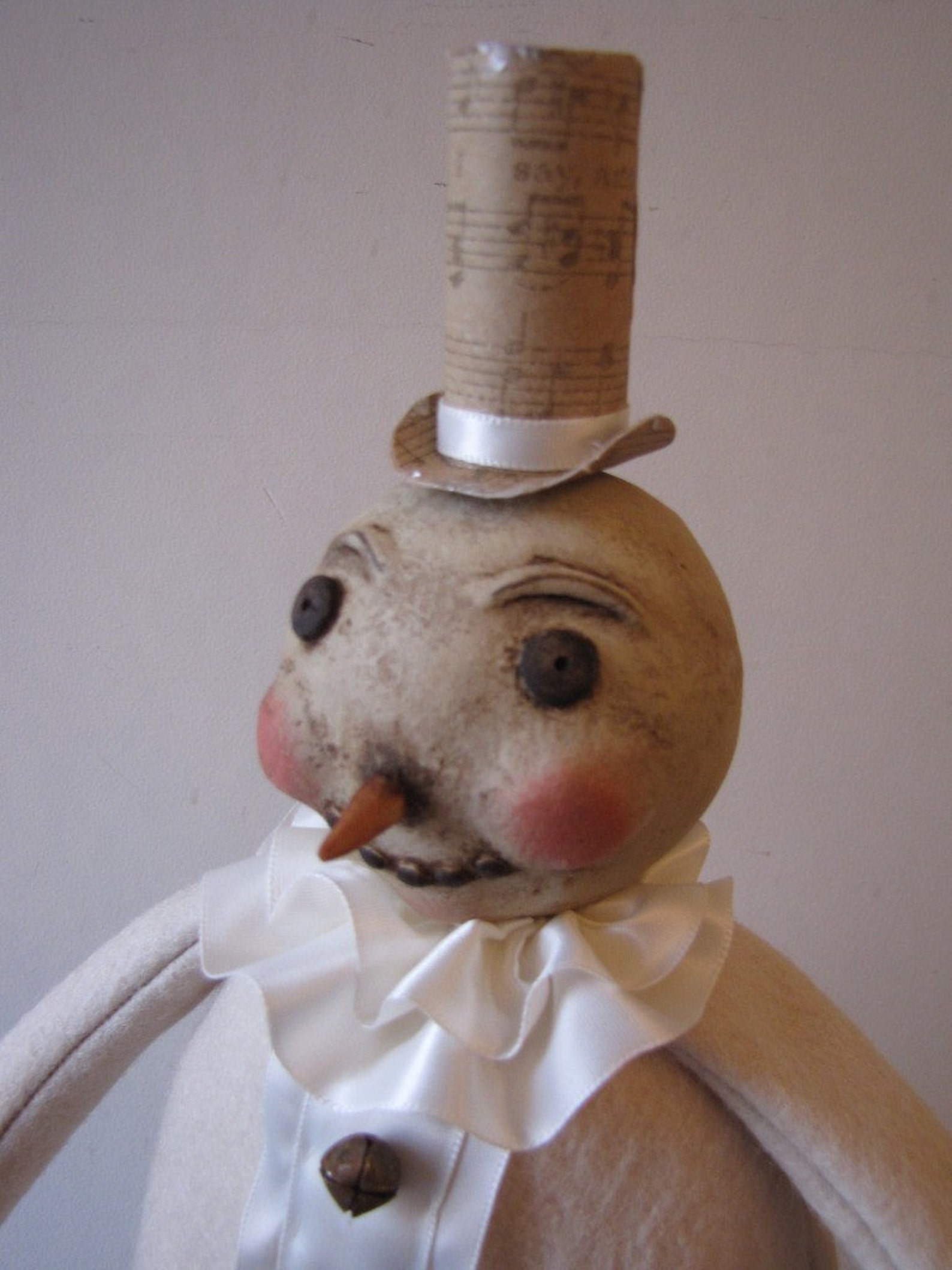 Primitive Rustic Farmhouse Clay Wool Snowman PDF Pattern Chickadee ...