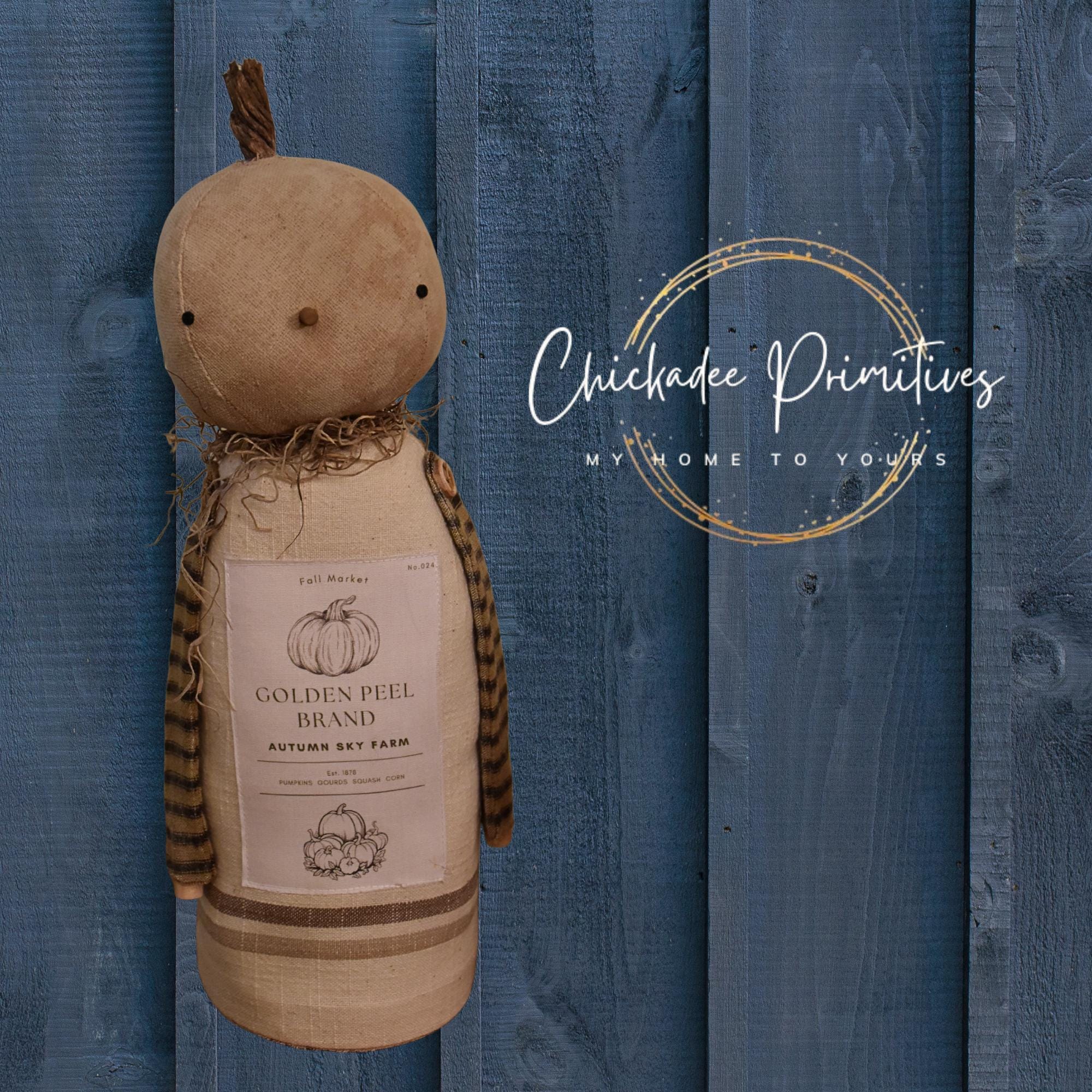 NEWEST PATTERN Fall Farmhouse Mercantile Pumpkin Doll Decoration by ...