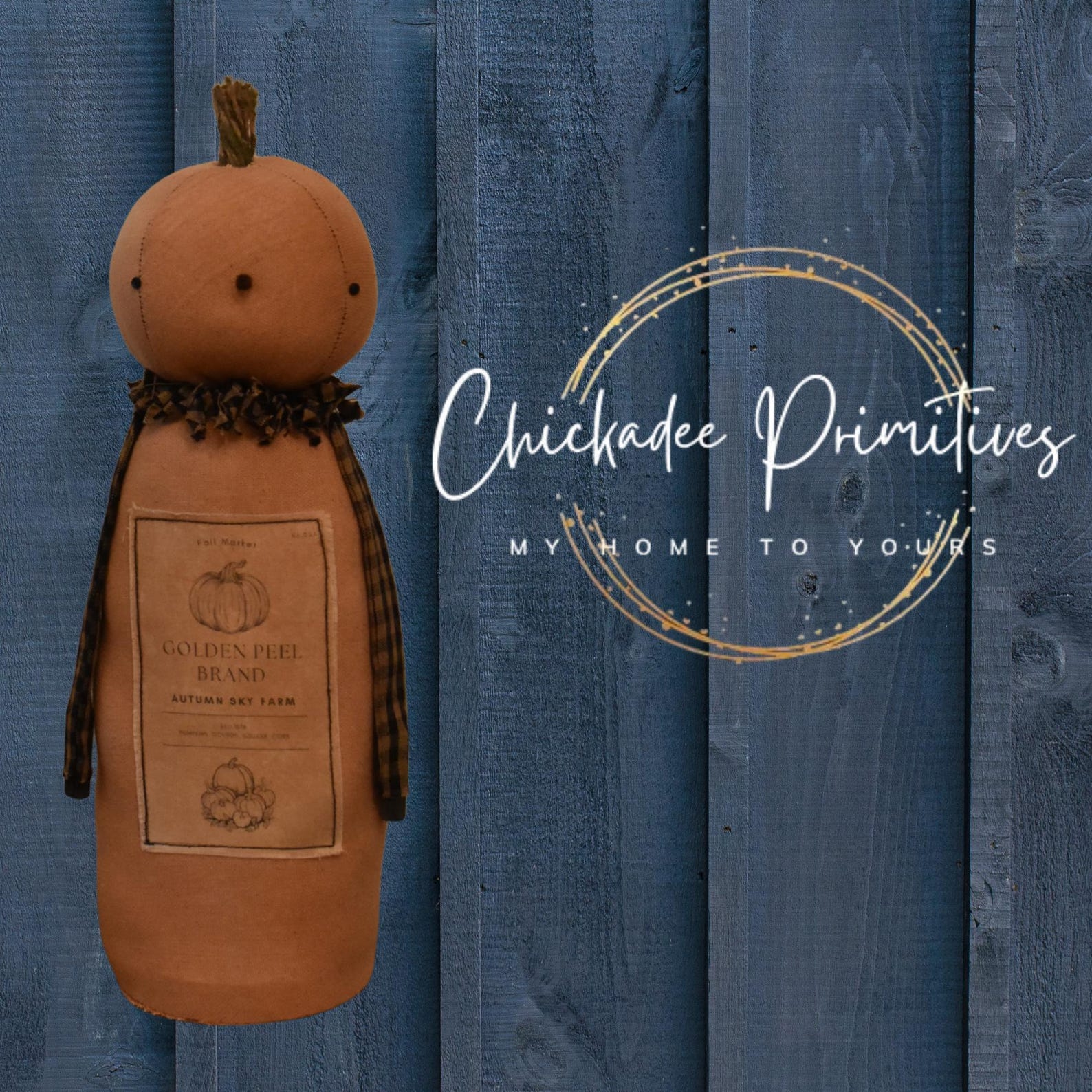 NEWEST PATTERN Fall Farmhouse Mercantile Pumpkin Doll Decoration by ...