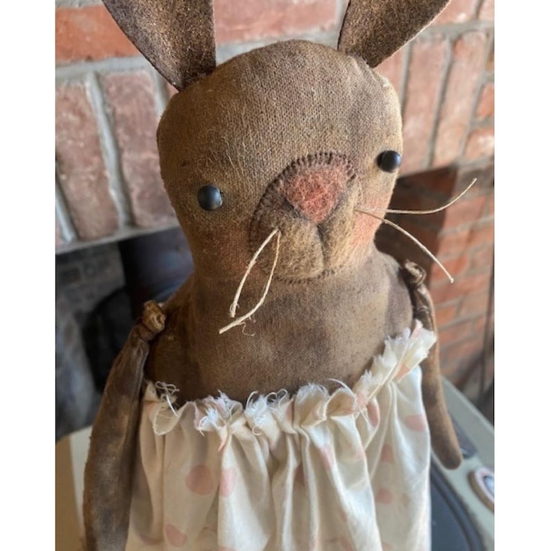 Primitive Farmhouse Bunny Digital Pattern Spring Rabbit Make Do by ...