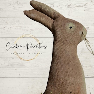Primitive Farmhouse Garden Bunny Rabbit Digital Pattern by Chickadee ...