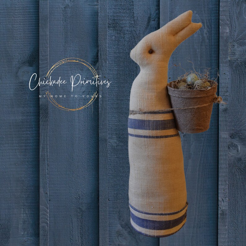 Primitive Farmhouse Spring Rabbit Digital Pattern by Chickadee ...
