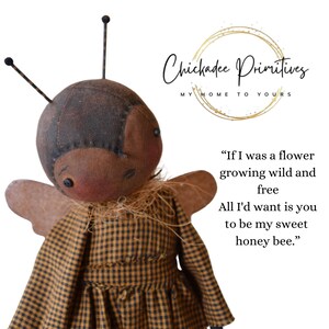 Primitive Summer Farmhouse Honey Bee Doll Pattern by Chickadee ...