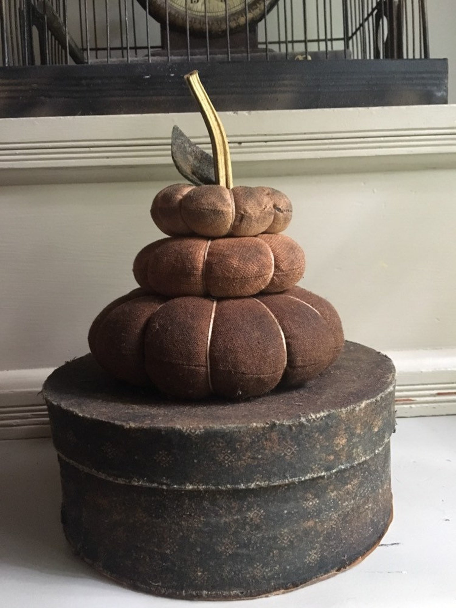 Primitive Fall Halloween Pumpkin Box PATTERN by Chickadee Primitives - Etsy