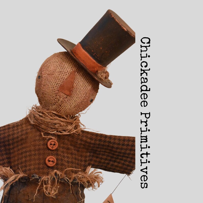 PDF Primitive Farmhouse Fall Scarecrow Doll With Fall Banner Digital ...