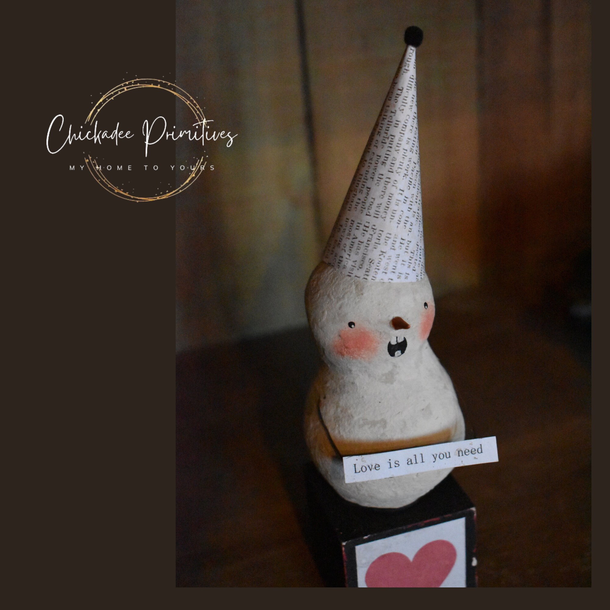Clay Valentine Snowman Assemblage Tutorial by Chickadee Primitives PDF ...