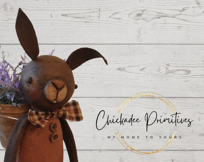 Primitive Folk Art Buny Rabbit Pattern - Etsy