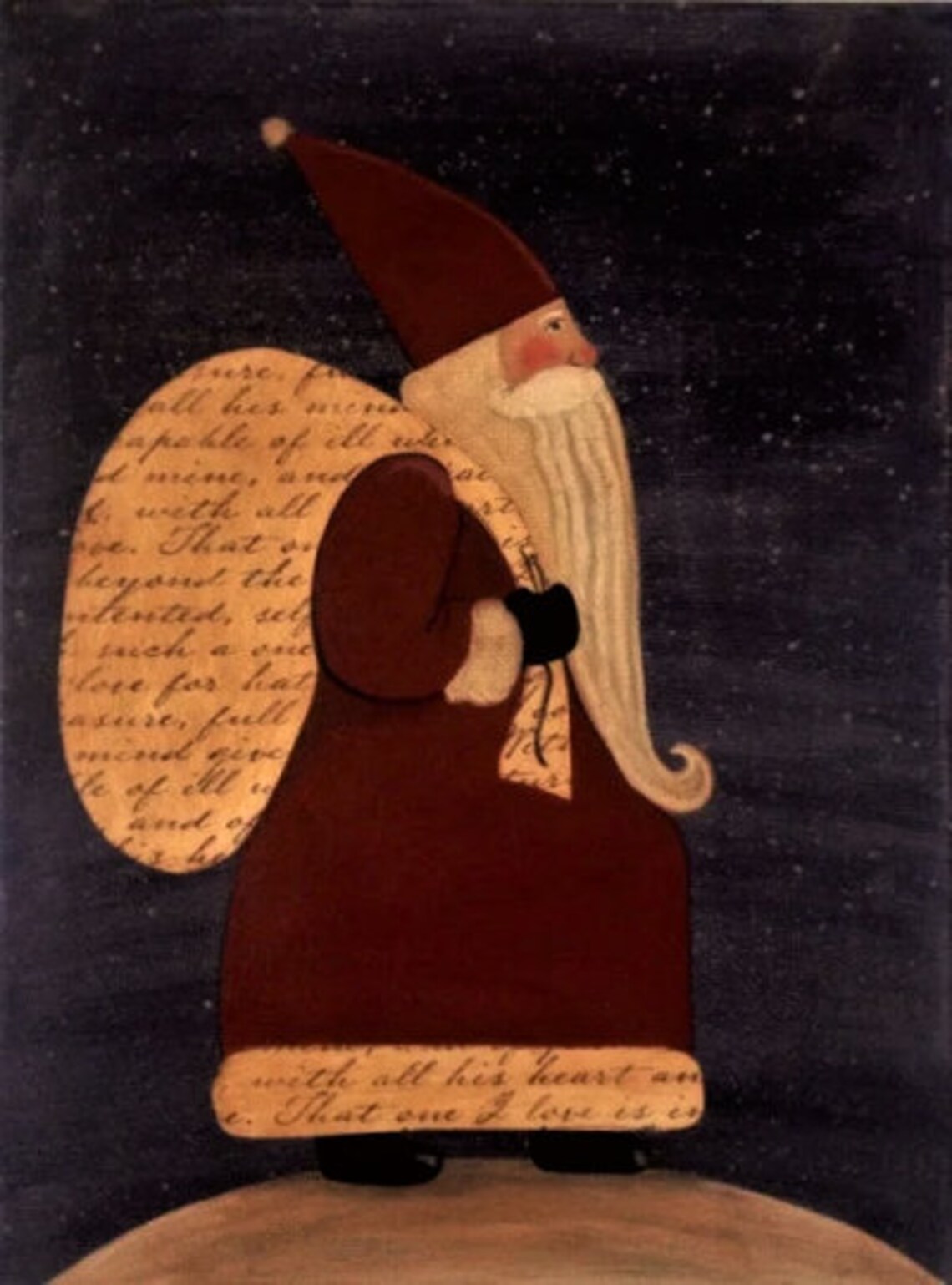 Primitive Folk Art Santa Painting Pattern Fail-proof Pattern by ...