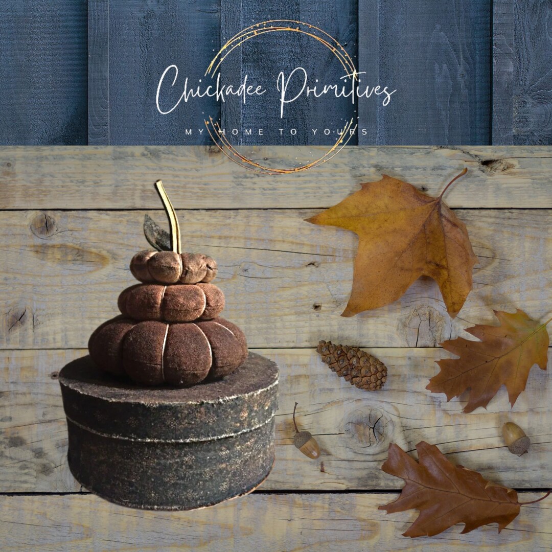 Primitive Fall Halloween Pumpkin Box PATTERN by Chickadee Primitives - Etsy