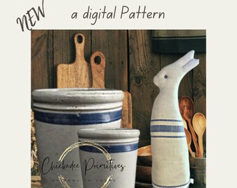 Primitive Farmhouse Bunny Digital Pattern by Chickadee | Etsy