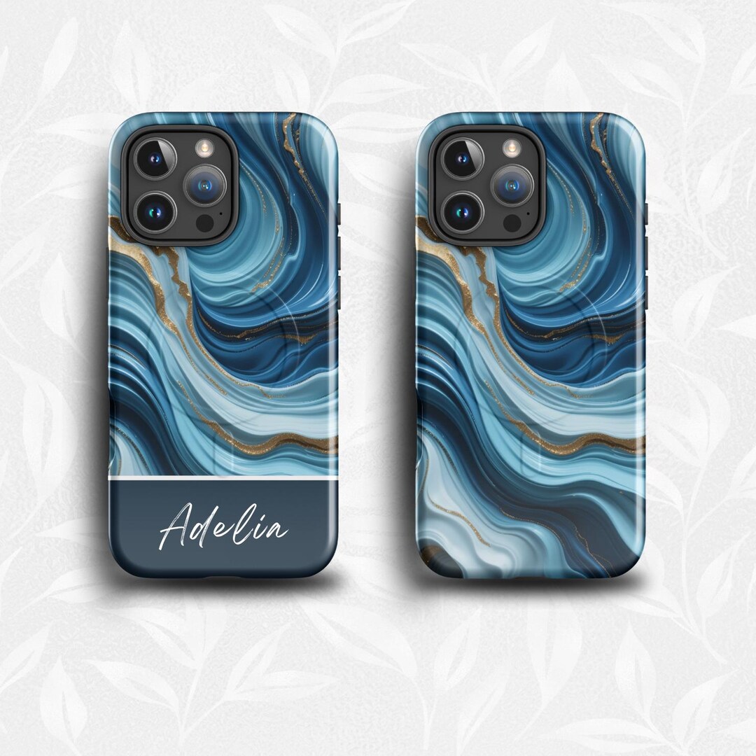 3D Golden Blue Marble Magsafe iPhone Case: Personalized iPhone 14 15 16 ...