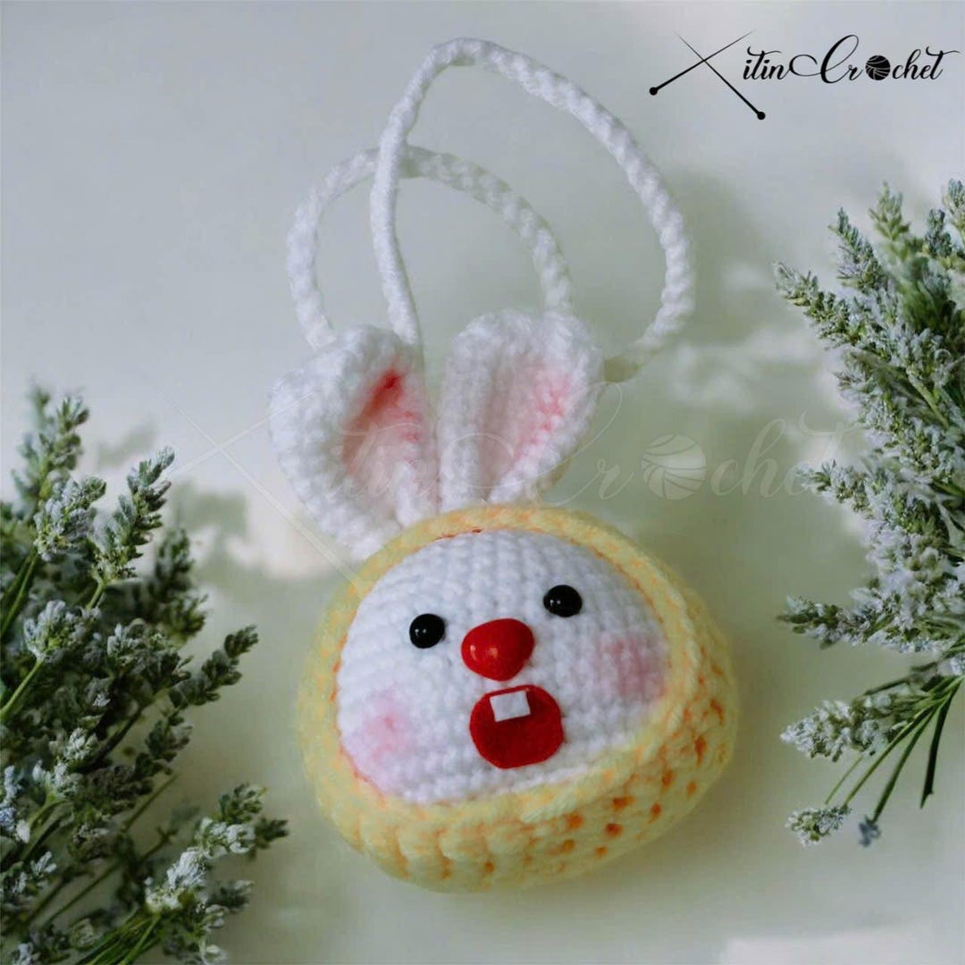 1 PCS - Handmade Crochet Purple Loopy Cosplay Rabbit Rearview Mirror ...
