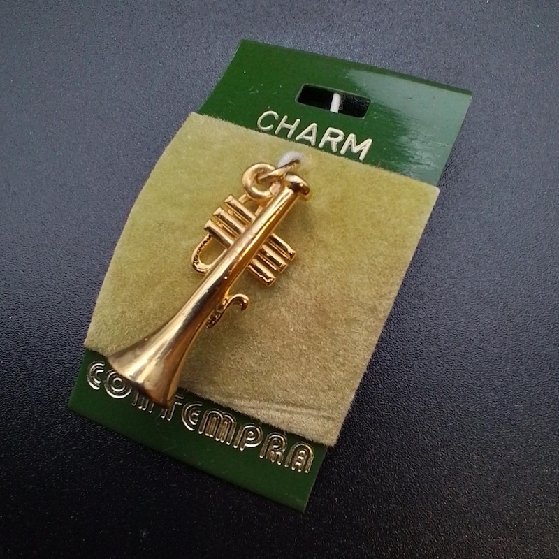 Vintage Trumpet Charm - Etsy