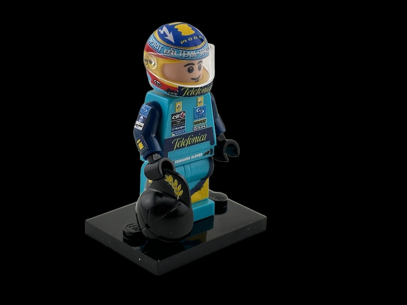 LEGO F1 Minifigure Fernando Alonso 2005 Season - Etsy