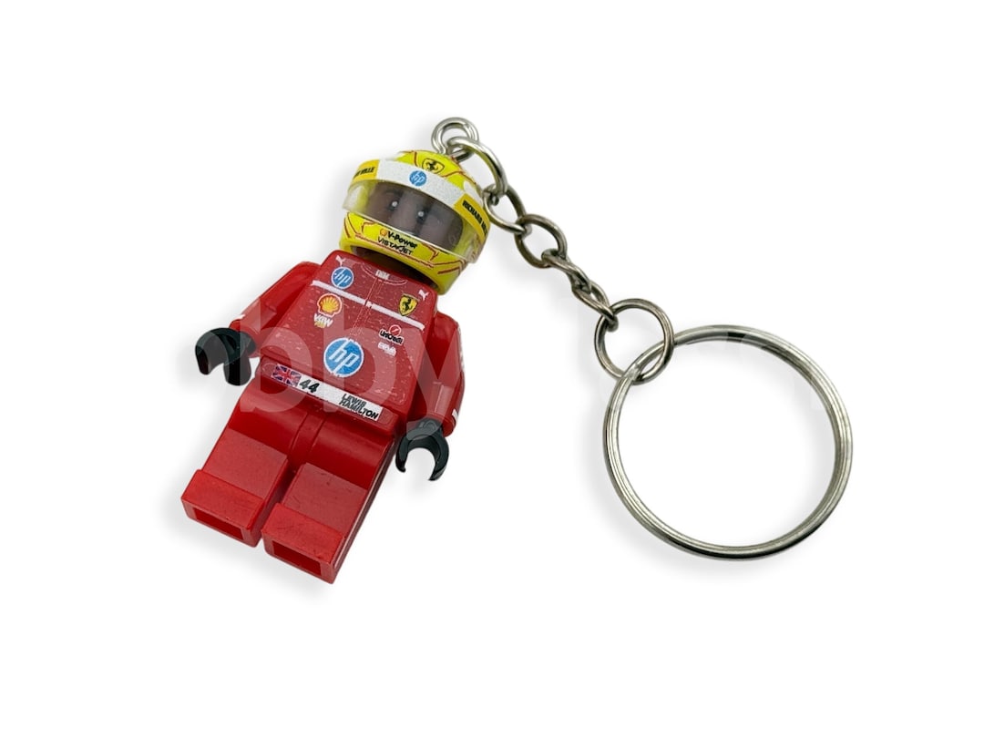 Custom Minifig Keychain - Lewis Hamilton - 2025 Season - Etsy