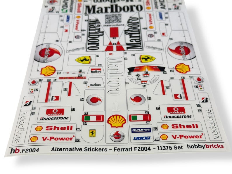 Alternative Stickers - LEGO® Set 11375 - Ferrari F2004 - Etsy