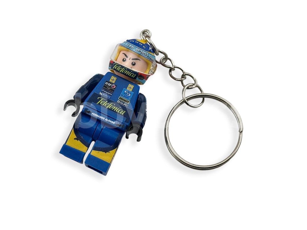 Custom Minifig Keychain - Fernando Alonso - 2005 Season - Etsy