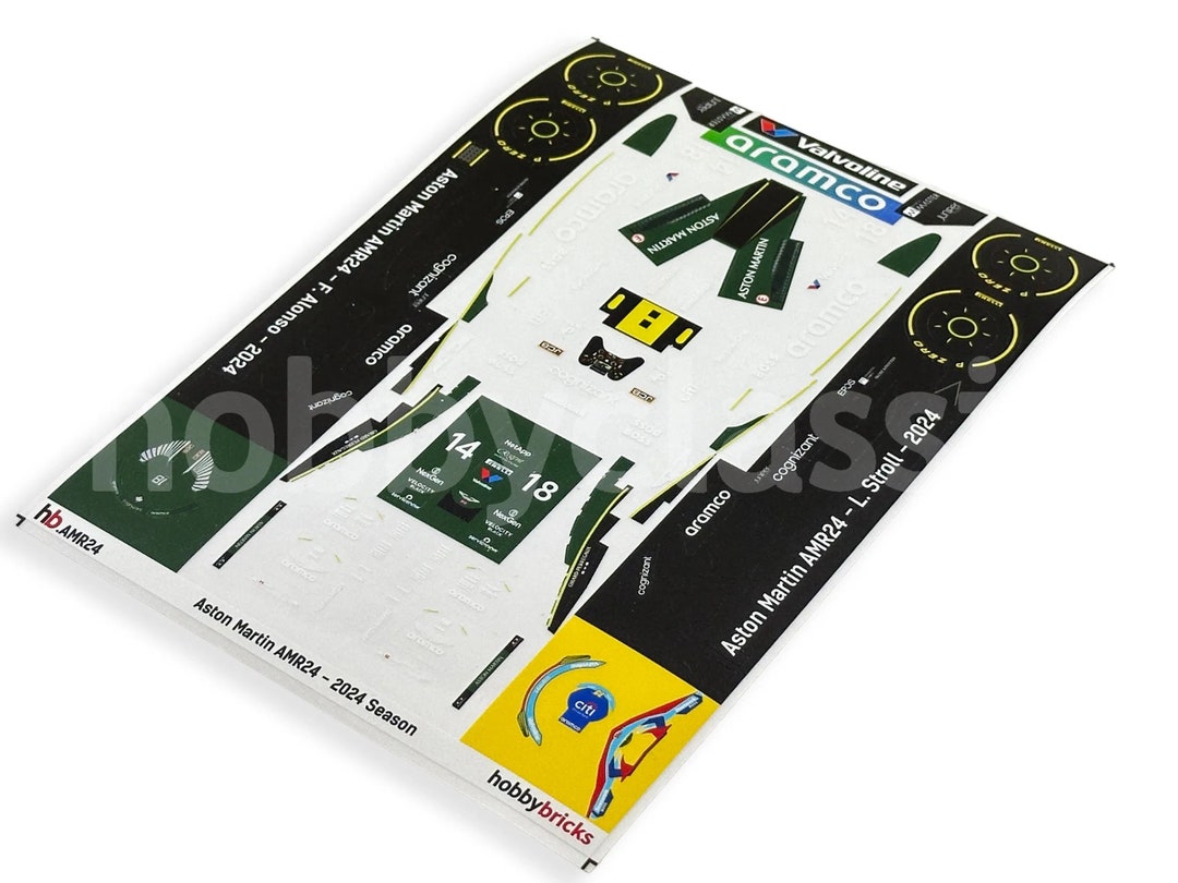 Pre-cut Stickers - Aston Martin F1 AMR24- 2024 Season - Etsy