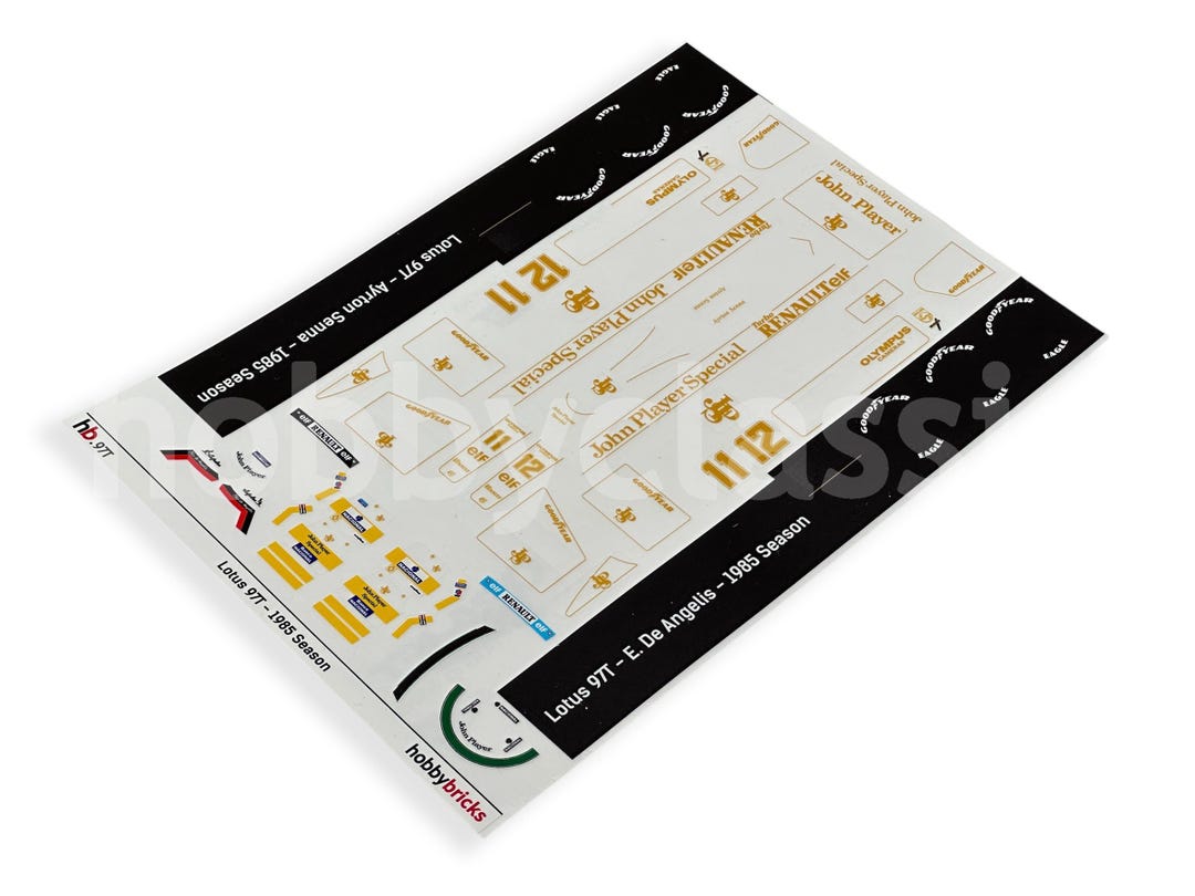 Pre-cut Stickers - Lotus 97T - 1985 Season - Custom Brick MOC - Etsy