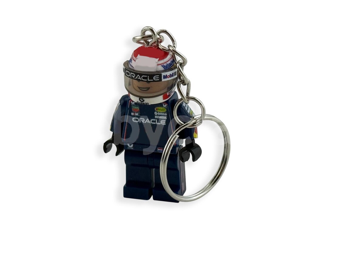 Custom Minifig Keychain - Max Dutch Racing Driver - 2025 Season - Etsy