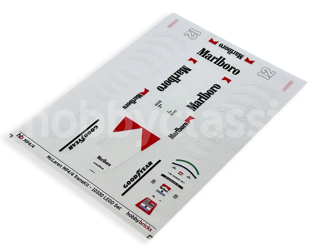 Pre-Cut Stickers - LEGO Set 10330 - McLaren MP4/4 - Etsy México