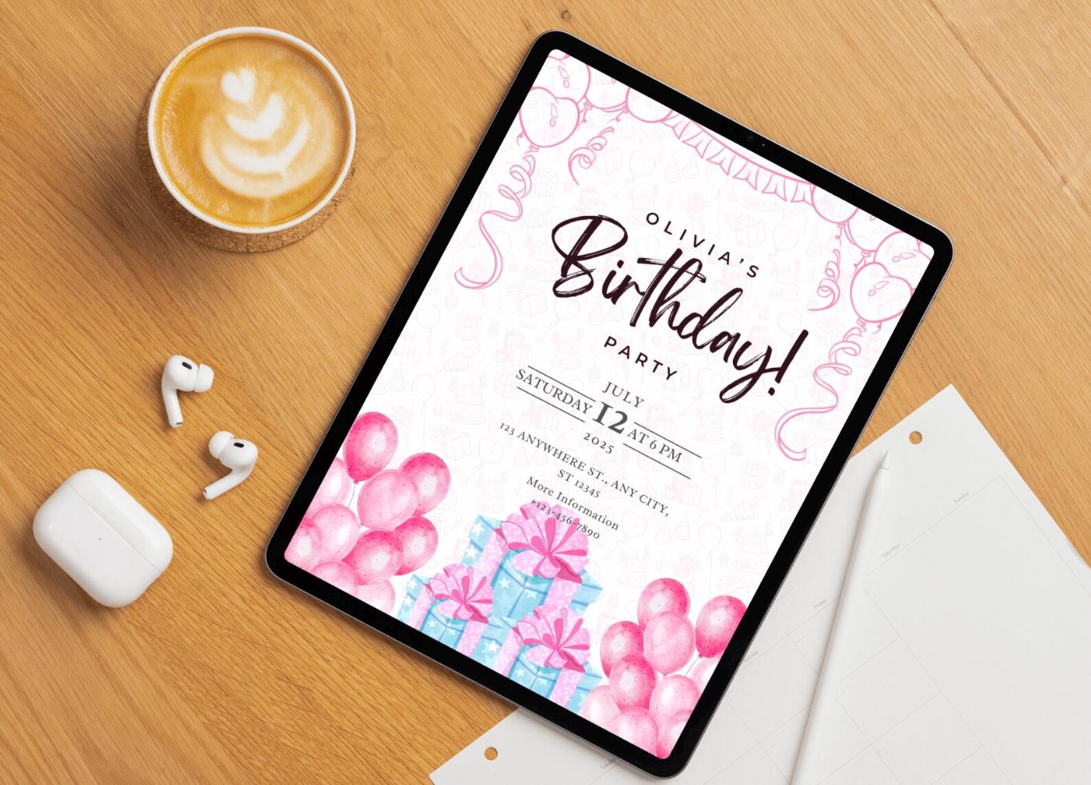 Editable Birthday Party Invitation | Digital Download | Custom Birthday ...