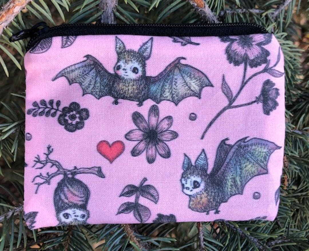Bats Coin Purse Credit Card Pouch Stitch Marker Pouch - Etsy