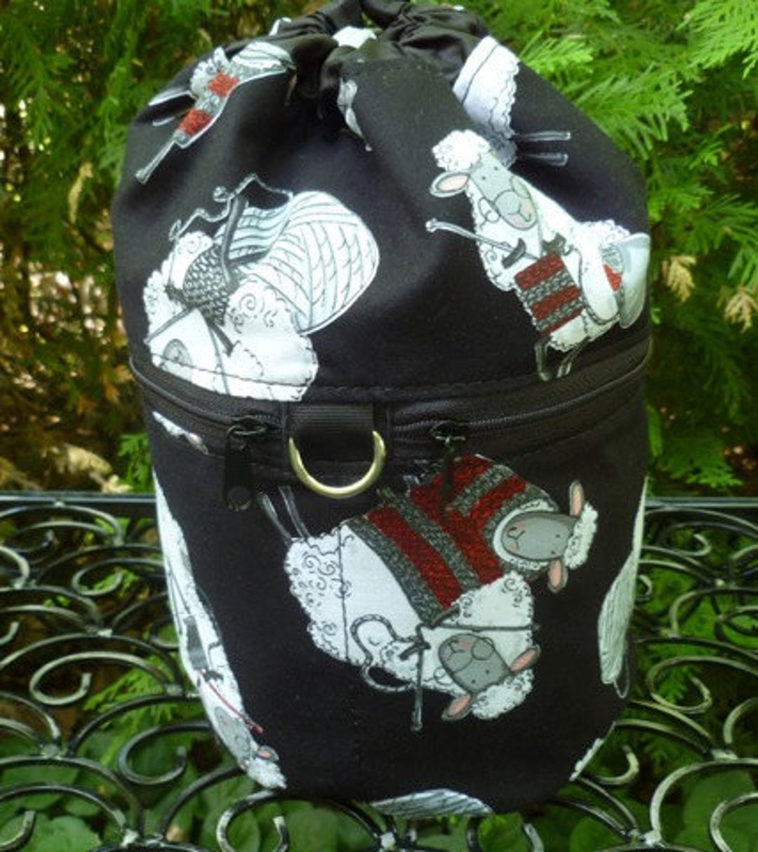 Knitting Bag, Drawstring Bag, Knitting in Public Bag, Small Project Bag ...