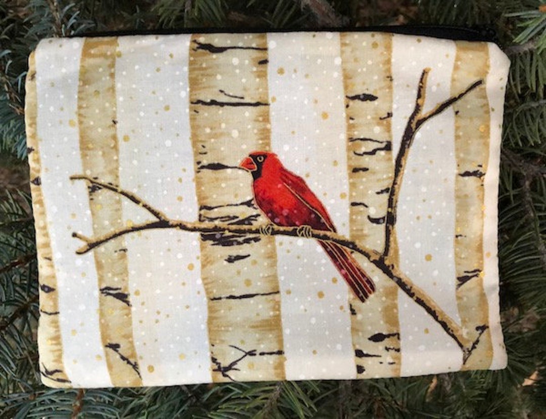 Cardinals Zippered Accessory Bag Use for Cosmetics, Reusable Gift Bag ...