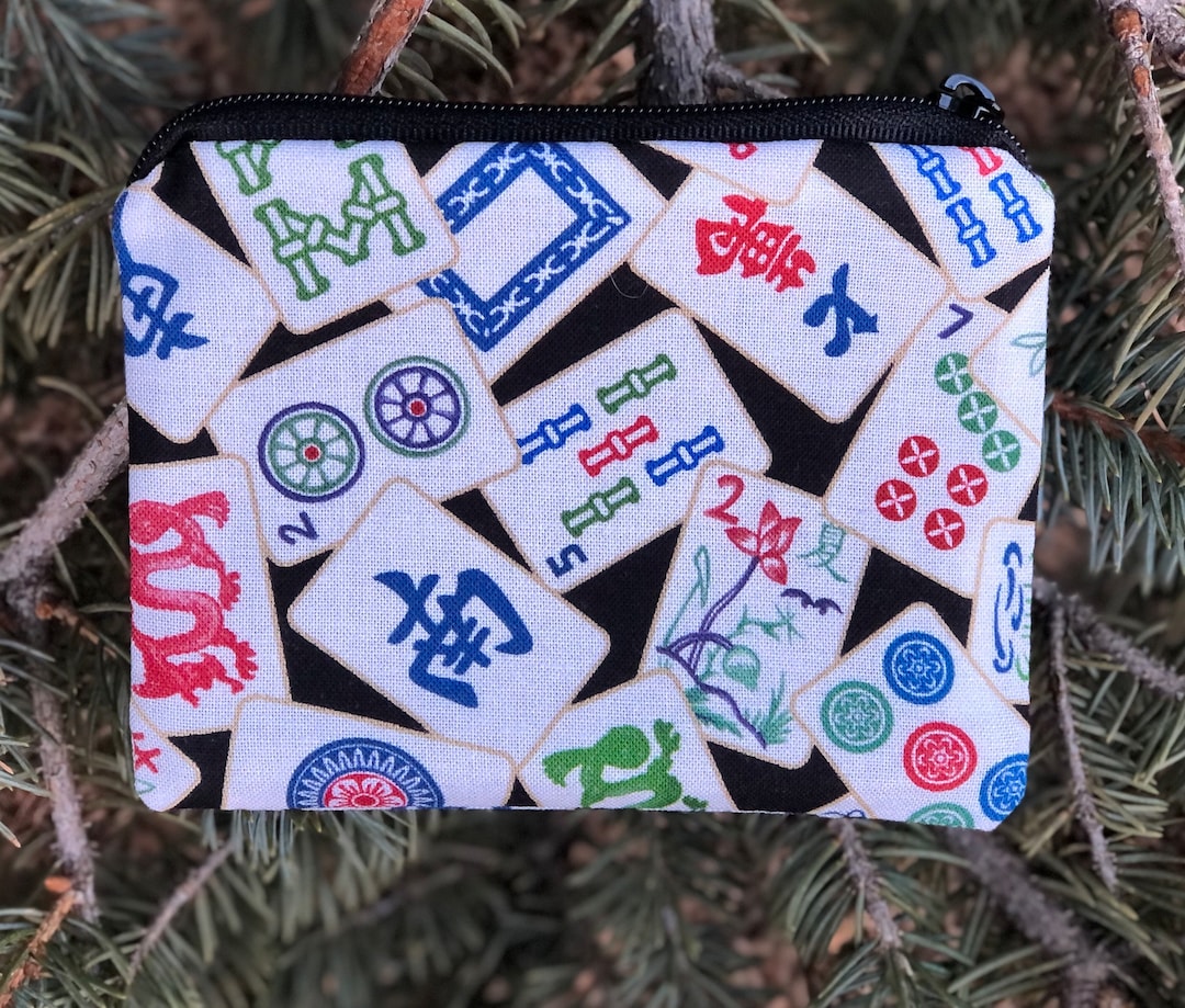 Mahjong Coin Purse, Gift Card Pouch, Credit Card Case, Mahjong Tiles on ...