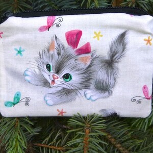 Cat Coin Purse, Gift Card Pouch, Credit Card Pouch,stitch Marker Case ...