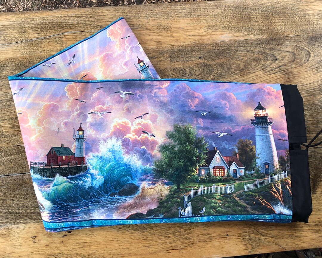 Lighthouses Mahjongg Rack Sleeve, Drawstring Bag to Hold Your 4 Mahjong ...