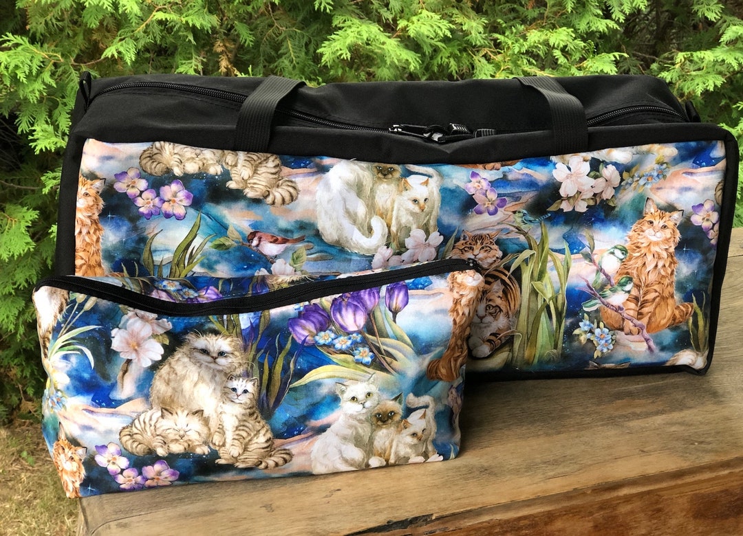 Cats Soft Sided Zippered Shoulder Tote for Mahjong Racks, Flat Bottom ...