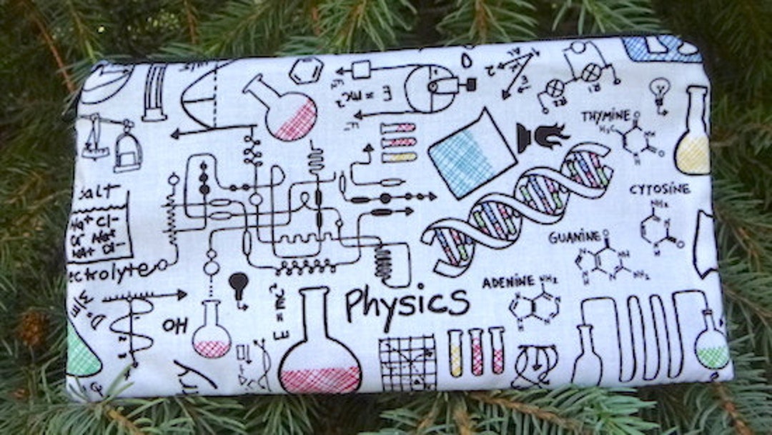 Science Pencil Case, Zippered Bag, Crochet Hook Case, Knitting Notion ...
