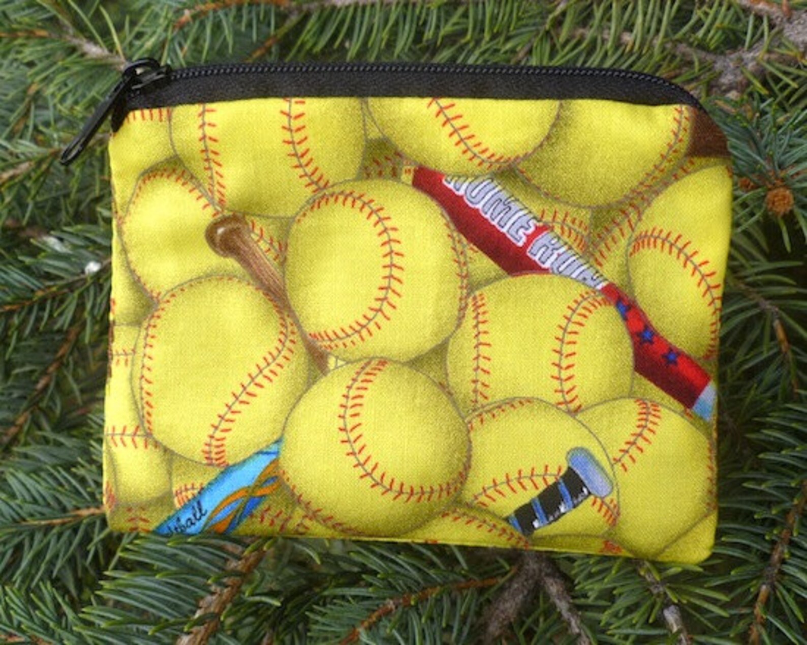 Softball Coin Purse, Credit Card Case, Gift Card Pouch, the Raven - Etsy