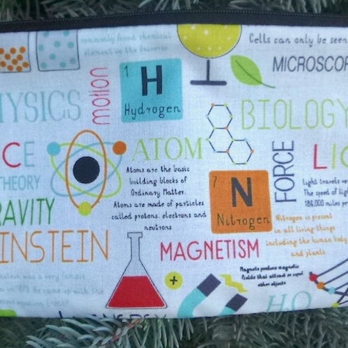 Science Pencil Case Zippered Bag Crochet Hook Case Knitting - Etsy