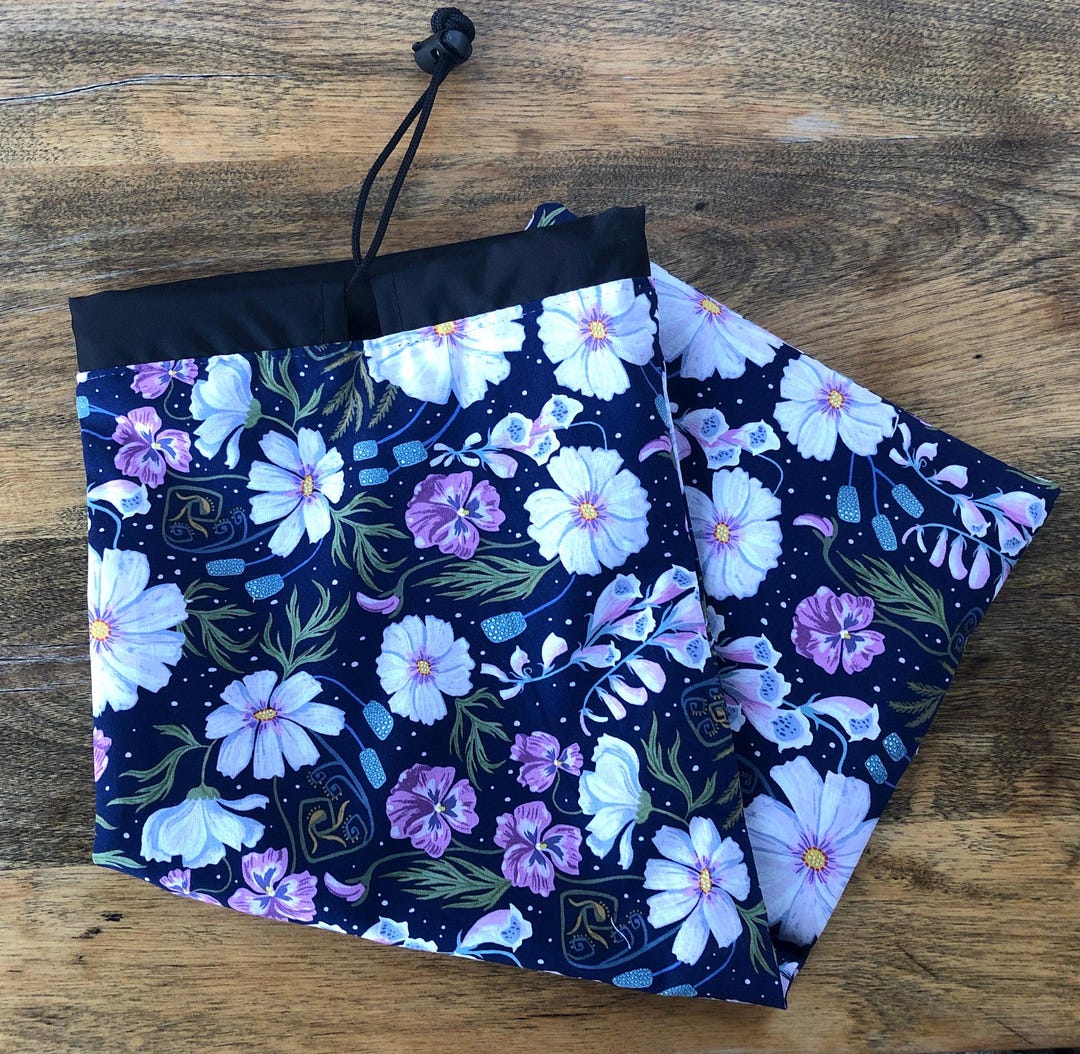 Floral Drawstring Bag for Canasta Racks, Spinner and Cards, or Rummikub ...