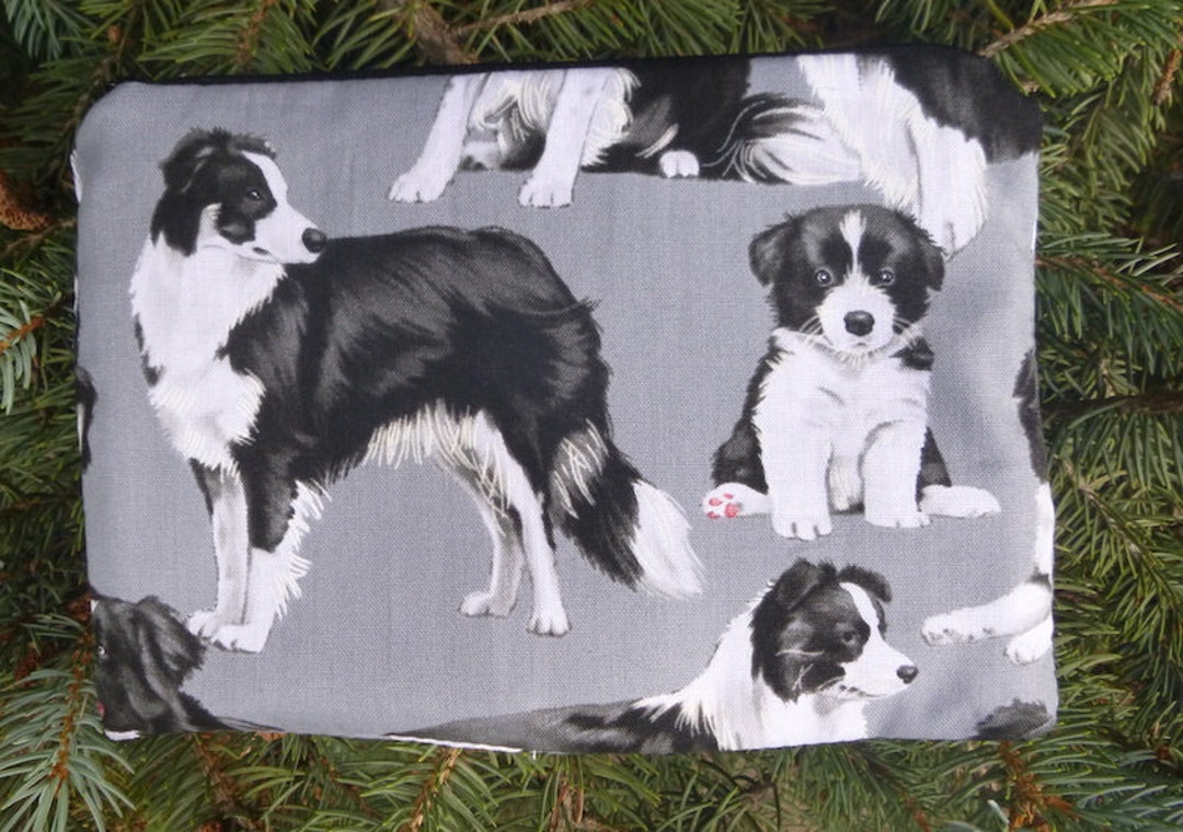 Border Collie Zippered Bag for Makeup or Accessories, a Multi Use ...