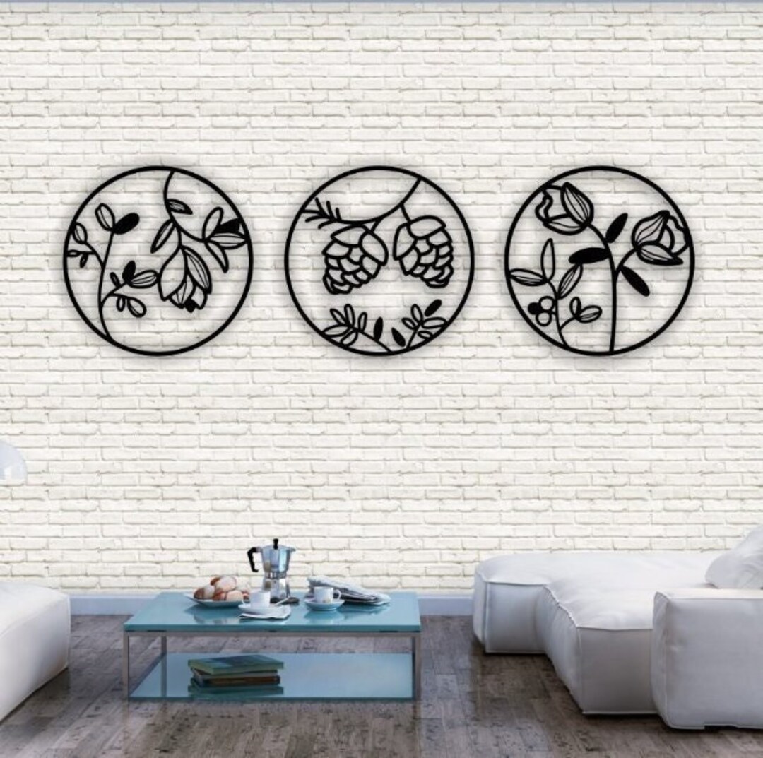 Flower Wall Art Decor Vector Drawing File for Laser Cutting , Plasma ...