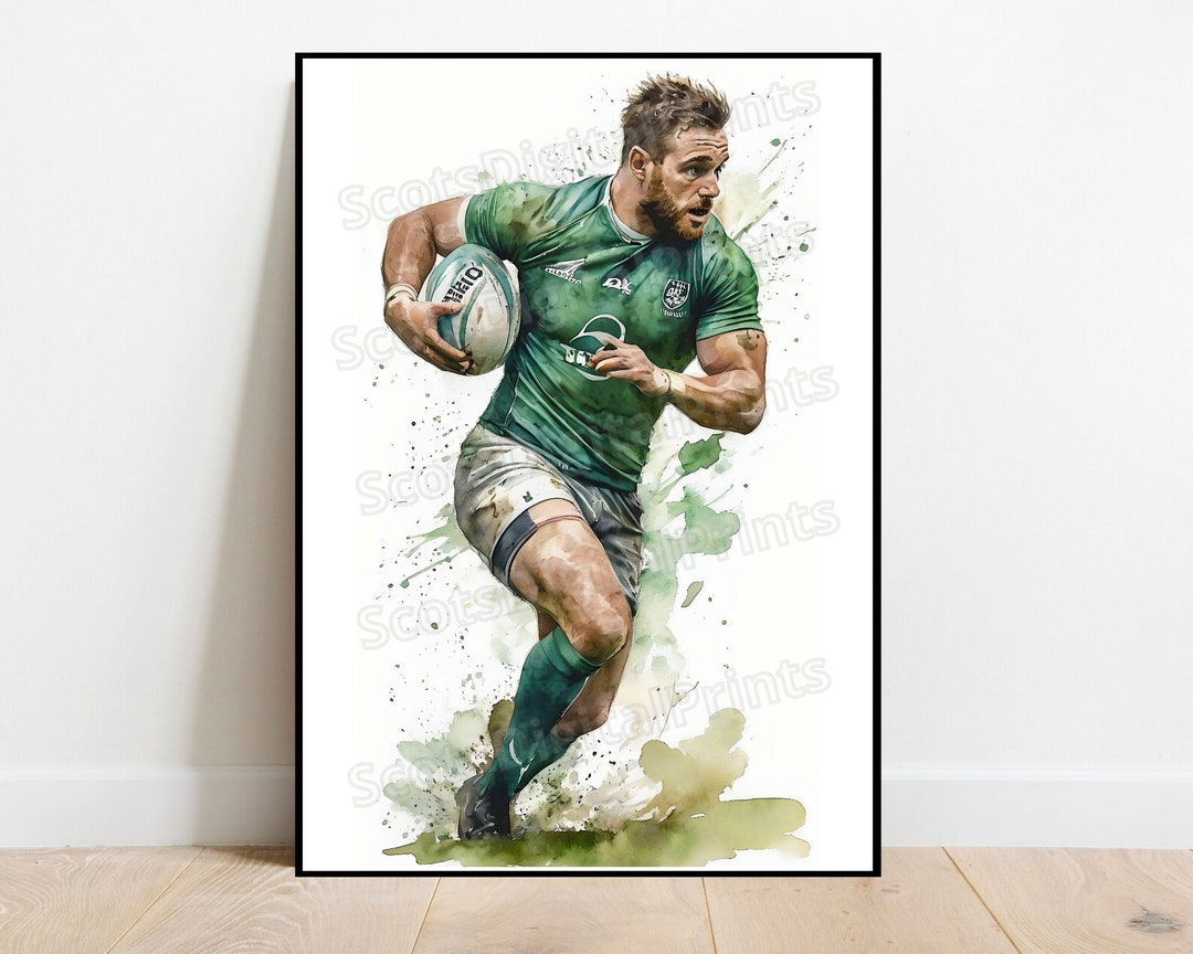 Poster Rugby Player, Gift Painting, Wall Decor Poster Colour Print ...