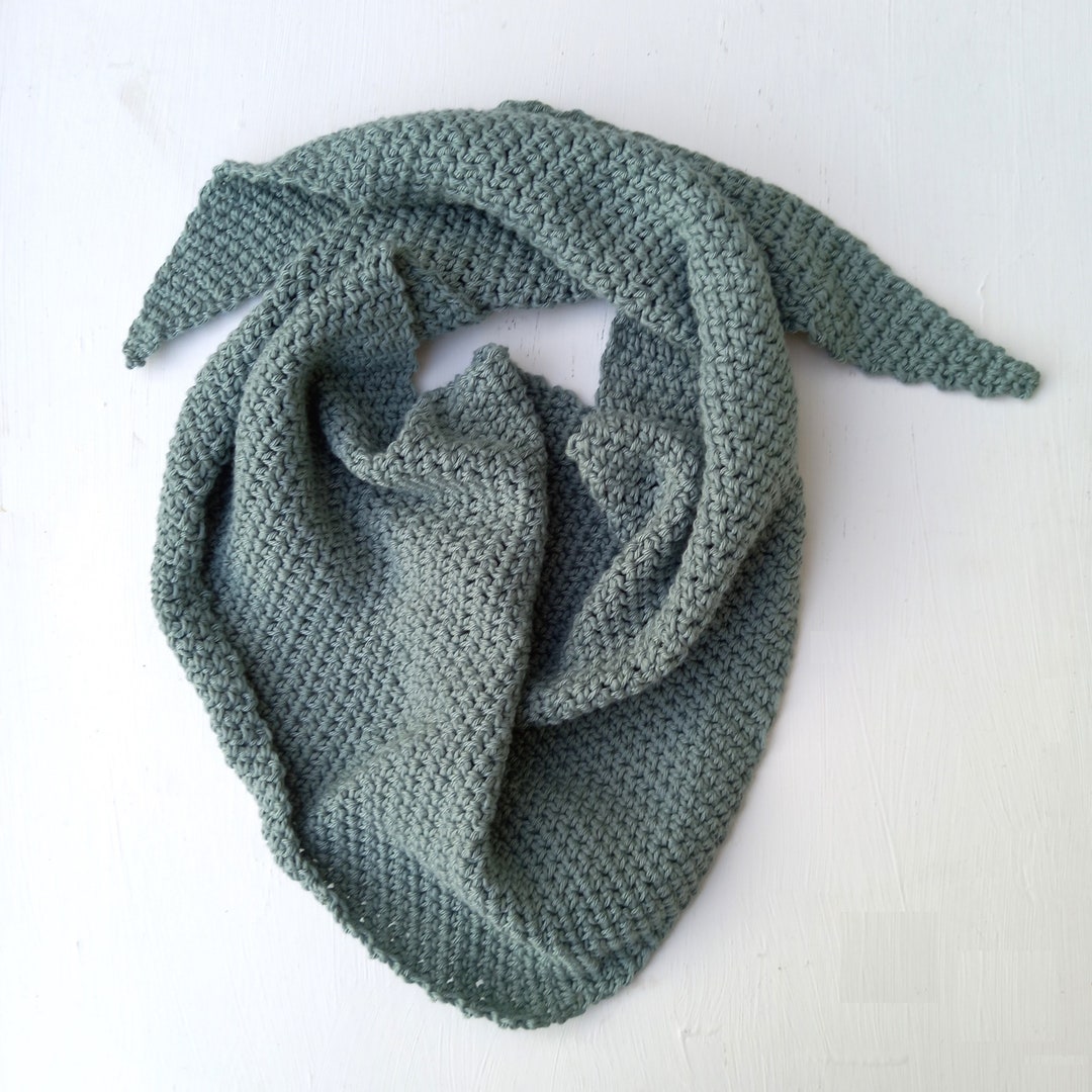 Crochet Pattern PDF - Kestrel Scarf - Neckerchief Triangle Scarf - DK ...