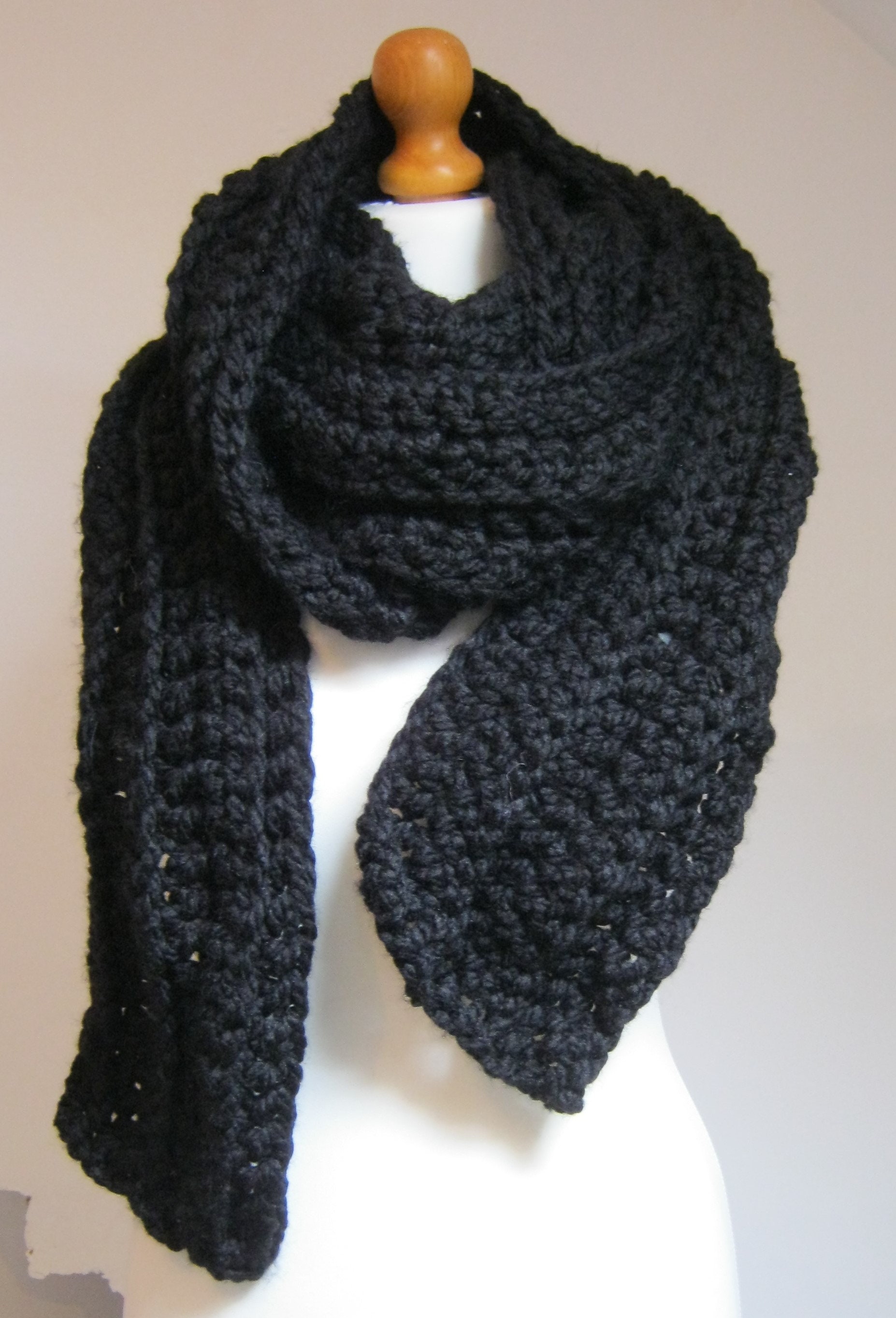 Squirrel Scarf Crochet Pattern Chunky Textured Scarf | Etsy