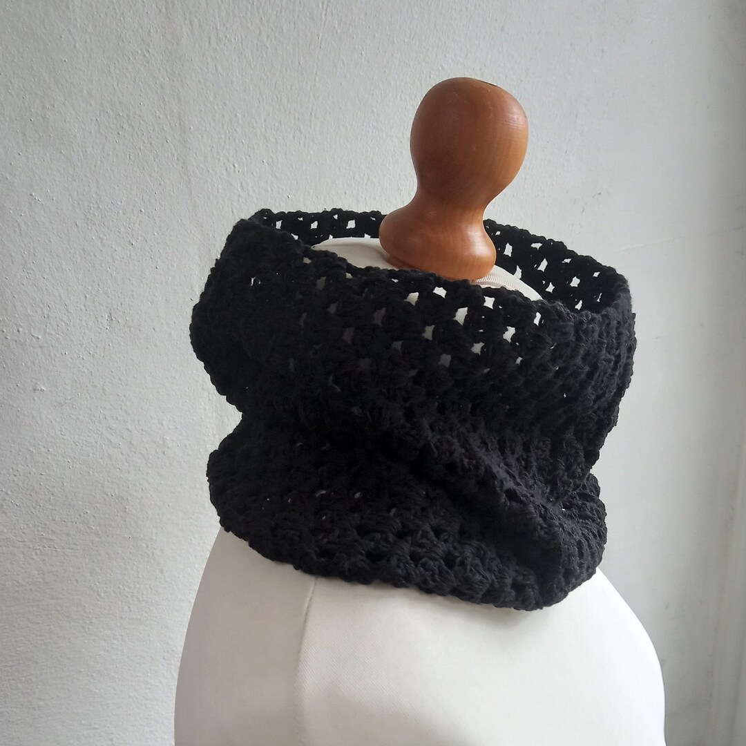 Crochet Pattern - Blackbird Cowl - Cotton & Linen Scarf - DK - PDF ...