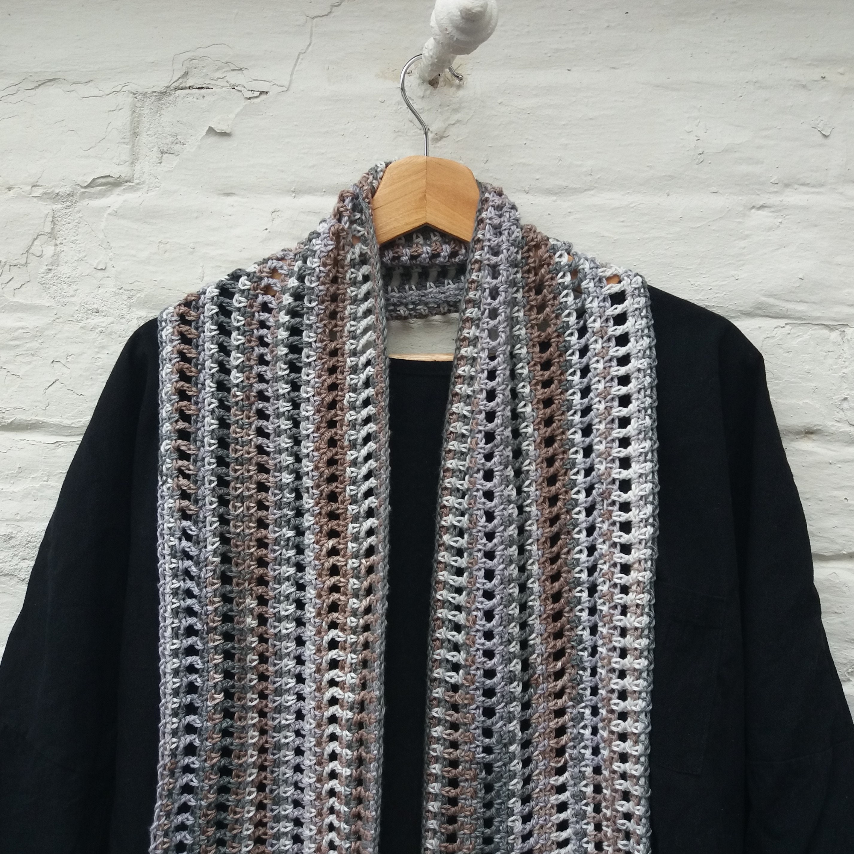 Crochet Pattern for Heron Scarf Textured Cotton DK PDF | Etsy