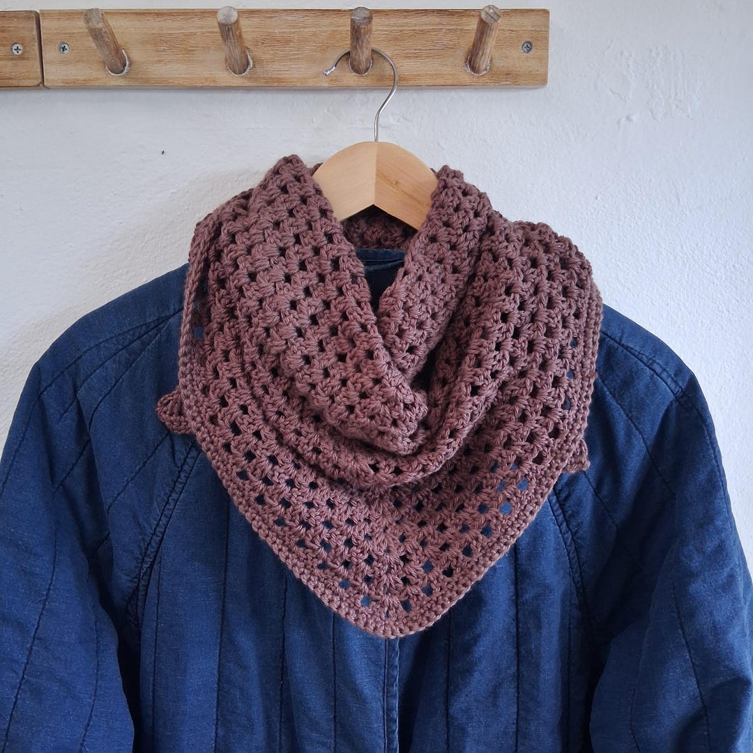 Crochet Pattern PDF - Osprey Scarf - Neckerchief Triangle Scarf - DK ...