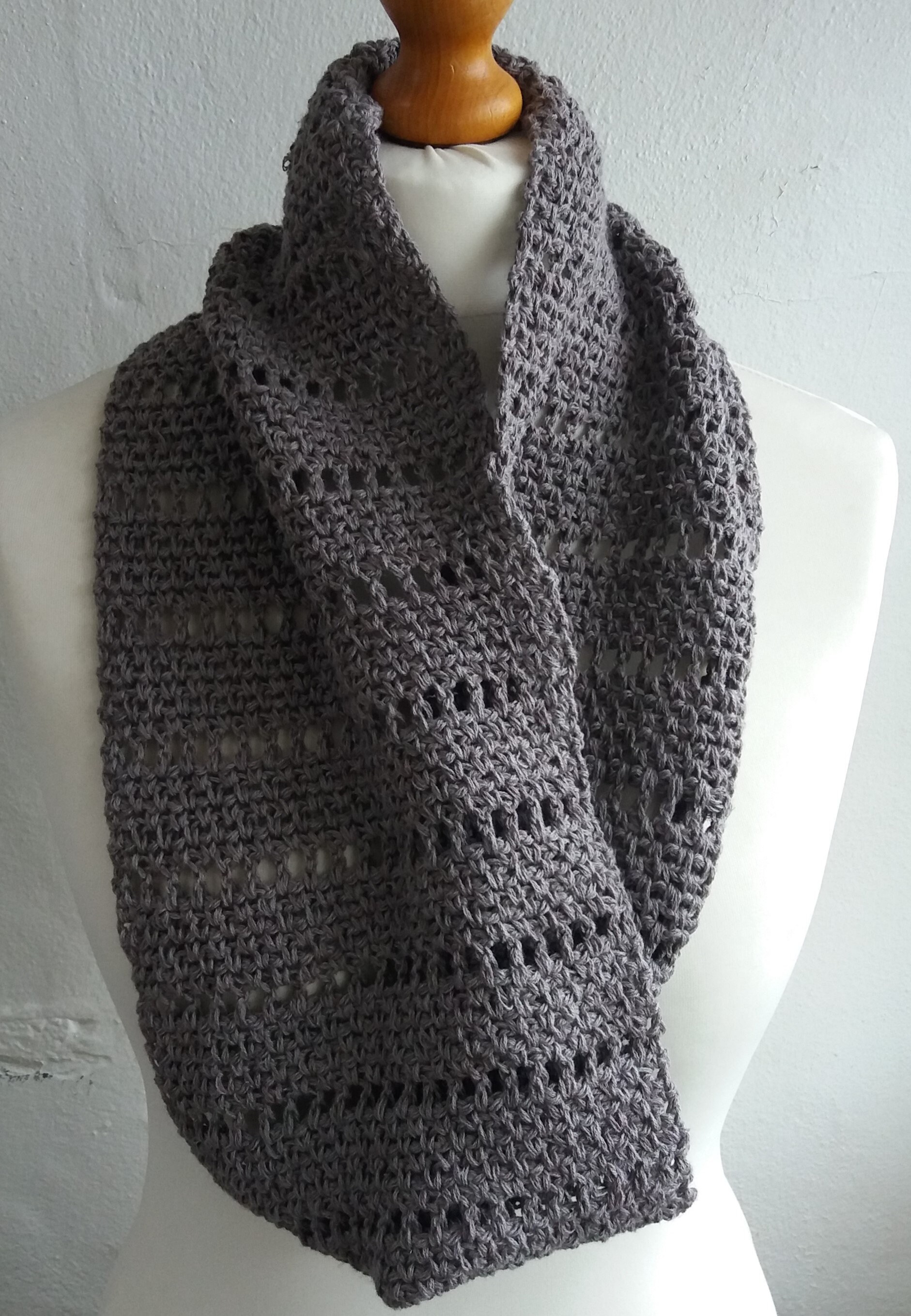Crochet Pattern - Zinc Scarf - Linen & Cotton - Scarf Cowl - DK ...