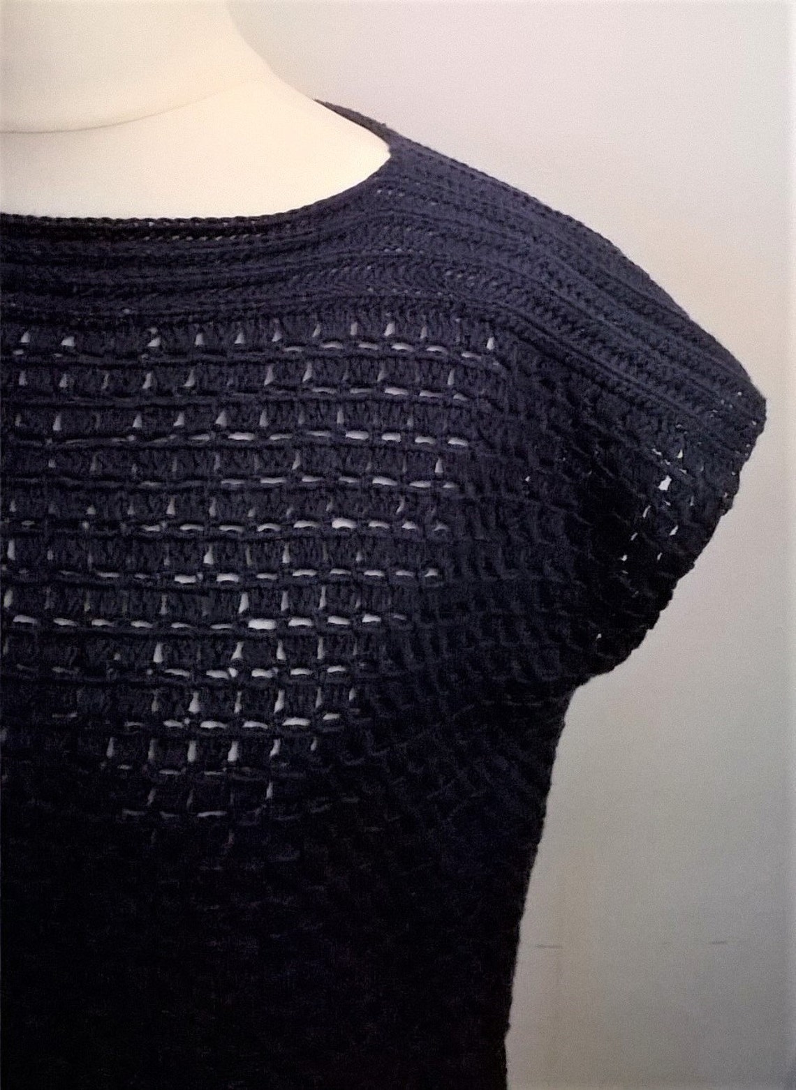 Crochet Pattern - Evelyn - Boat Neck Boxy Tee Cotton Top With Optional ...
