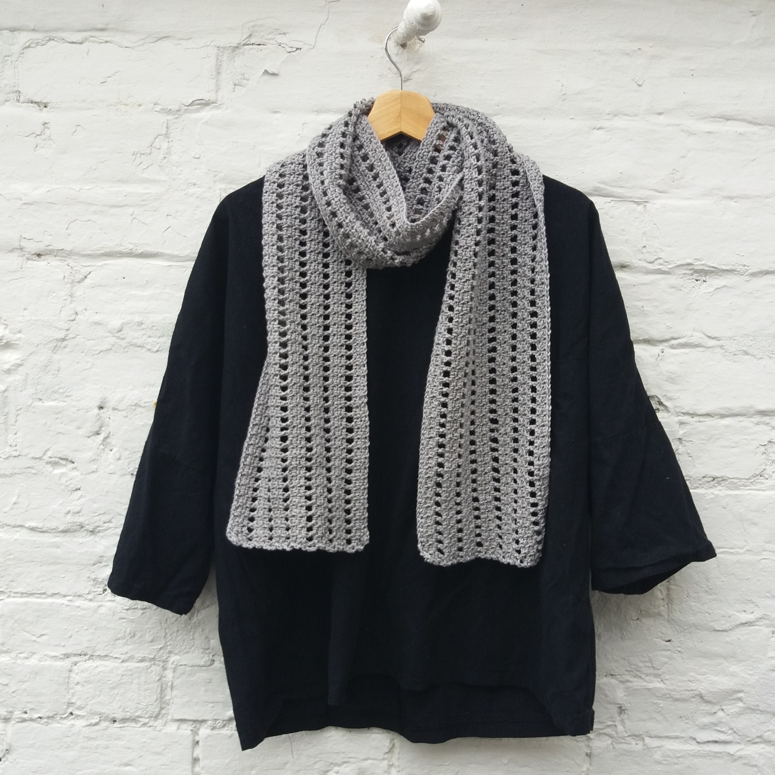 Crochet Pattern for Heron Scarf Textured Cotton DK PDF | Etsy